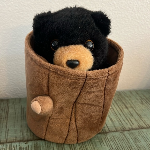 Toys | Pop Up Plush Black Bear Puppet By Aurora | Poshmark